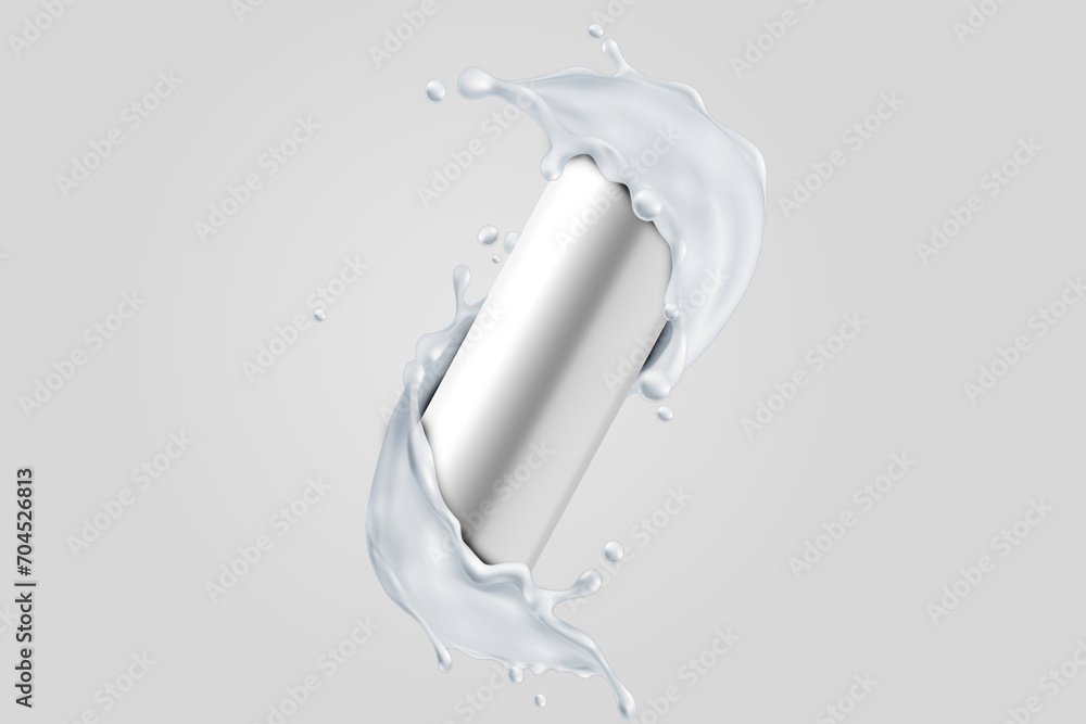 Splash Soda Can Mockup for showcasing your packaging design to clients ...