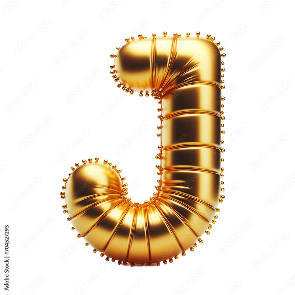 Gold foil alphabet, Letters J isolated on Transparent background, PNG ...