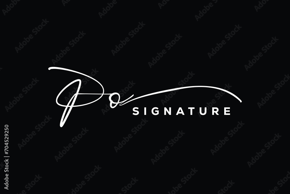 PO initials Handwriting signature logo. PO Hand drawn Calligraphy ...