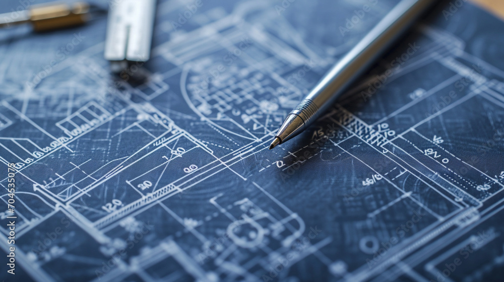 Accounting terms illustrated as blueprint schematics, AI Generated ...