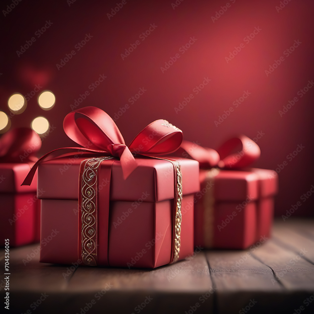 Crimson Elegance Unveiled: Array of Red Gift Boxes with Intricate Bows ...