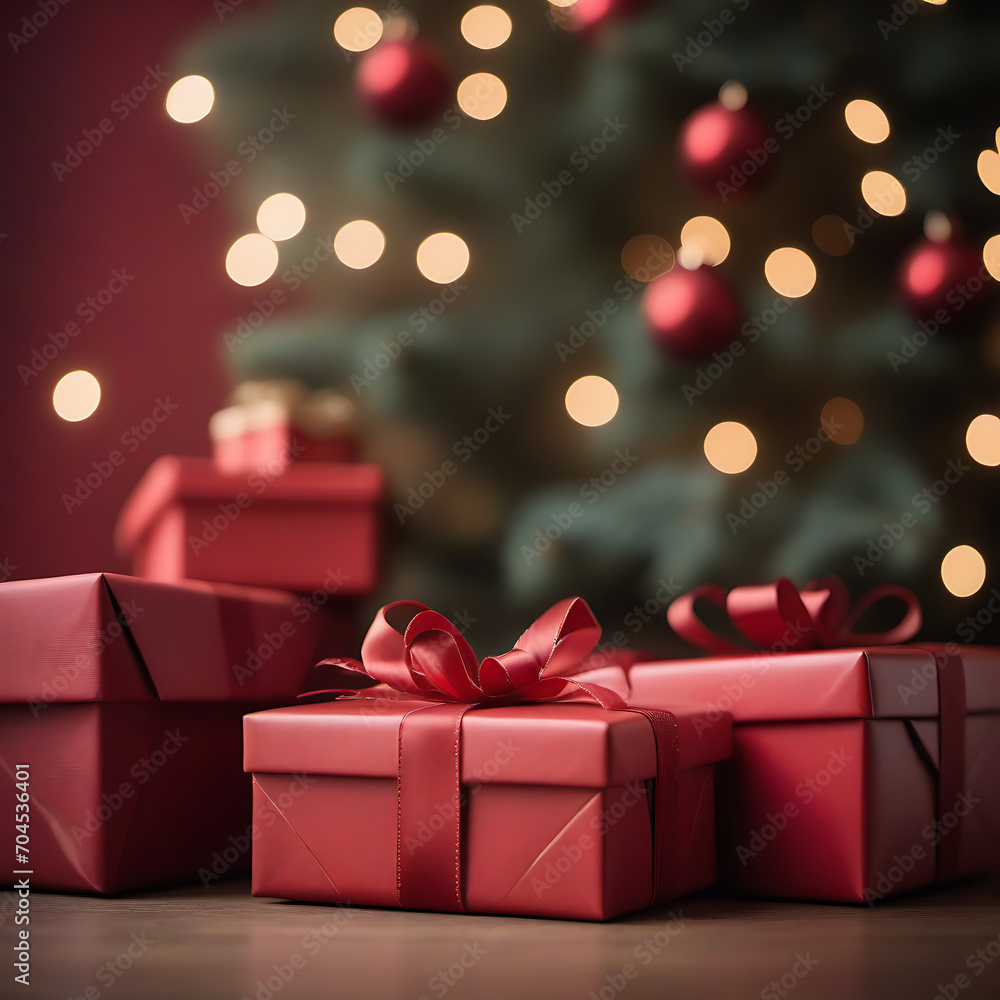 Crimson Elegance Unveiled: Array of Red Gift Boxes with Intricate Bows ...