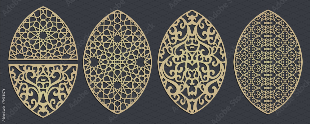 Set vector arches, eps,arch design for laser, plasma and cnc cutting ...