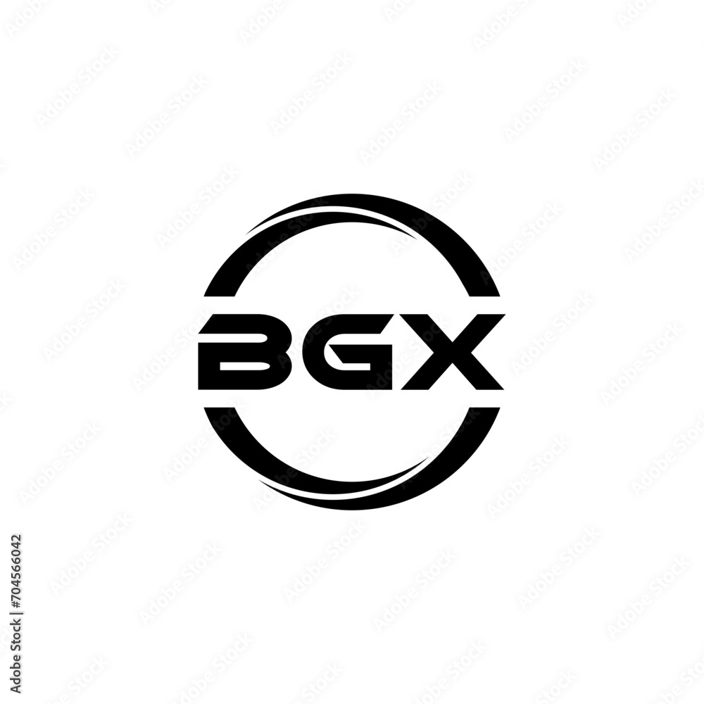 BGX letter logo design with white background in illustrator, cube logo ...