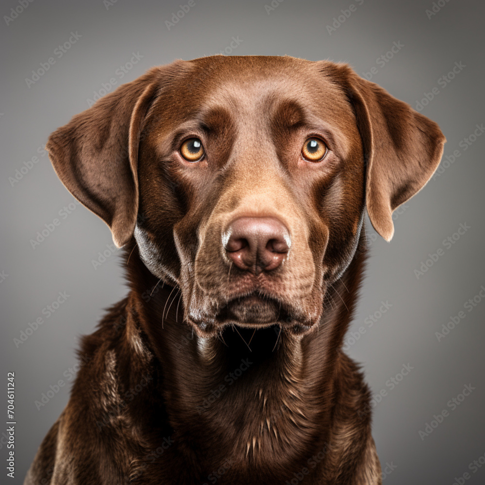 dog, labrador, chocolate, animal, pet, retriever, brown, isolated ...