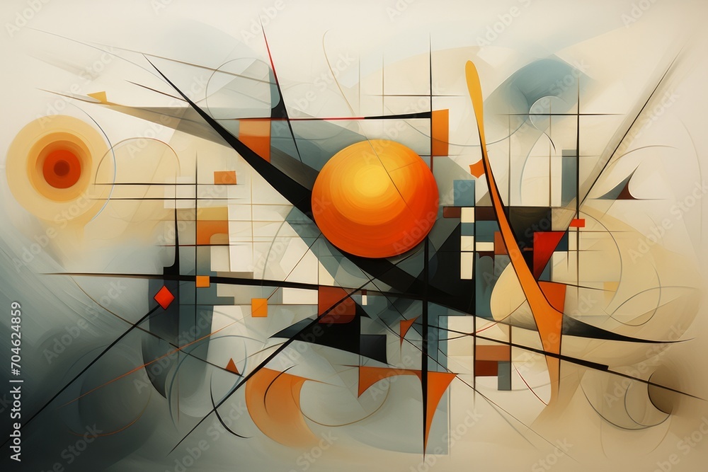 abstract painting confusion design background in the style of cubism ...
