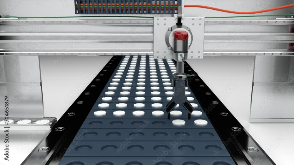 Vidéo Stock capsule or tablet stacker, linear picker and billet ...