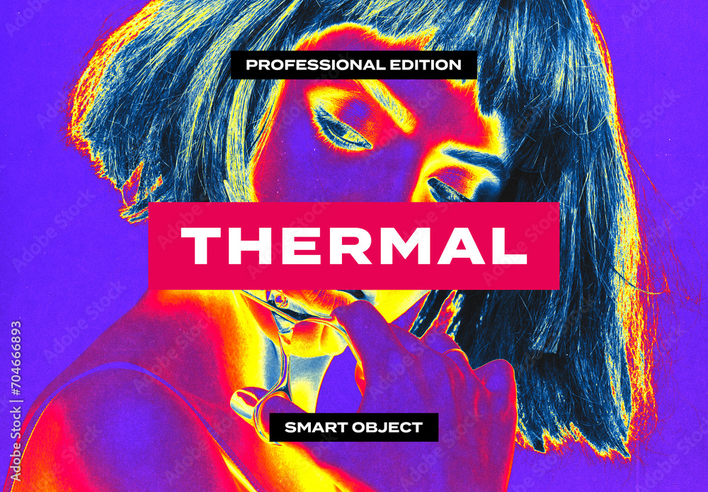 Thermal Photo Effect Paper Texture Template Mockup Overlay Style Stock ...