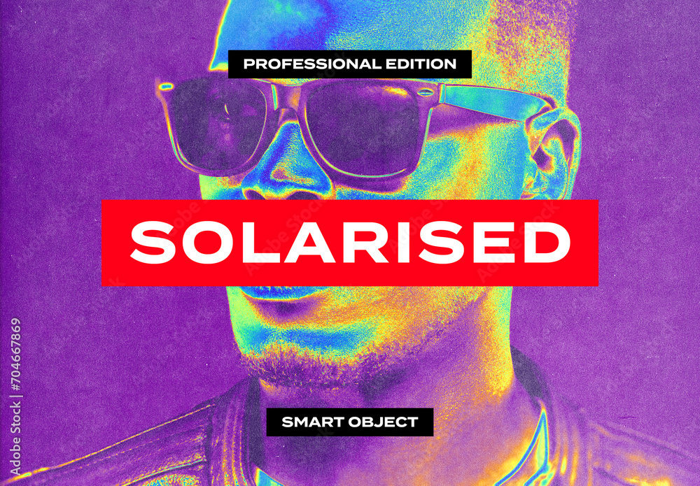 Solarised Thermal Photo Effect Paper Texture Template Mockup Overlay ...