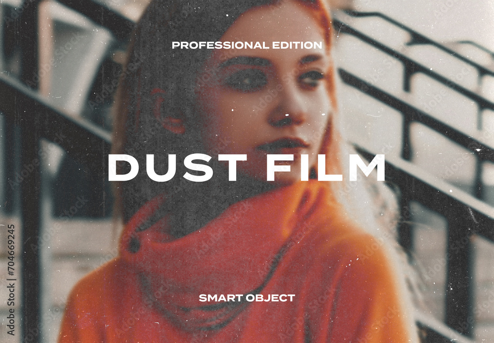 Dust Film Frame Retro Photo Effect Paper Texture Template Mockup ...