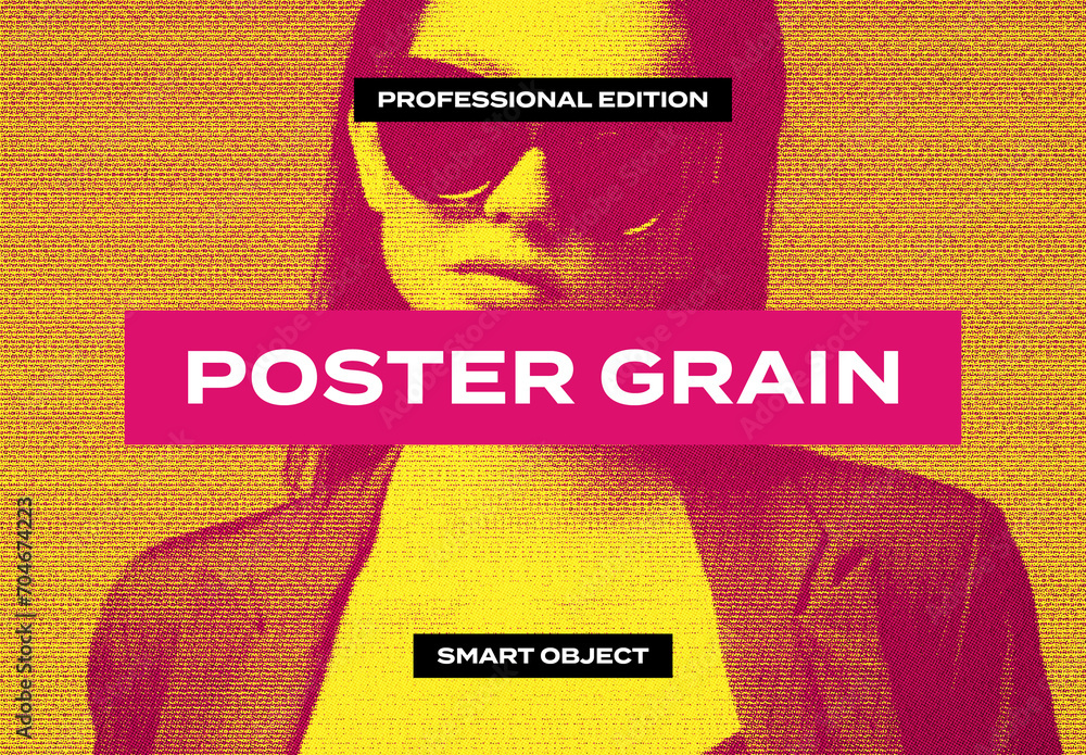 Poster Grain Film Frame Risograph Photo Effect Paper Texture Template ...