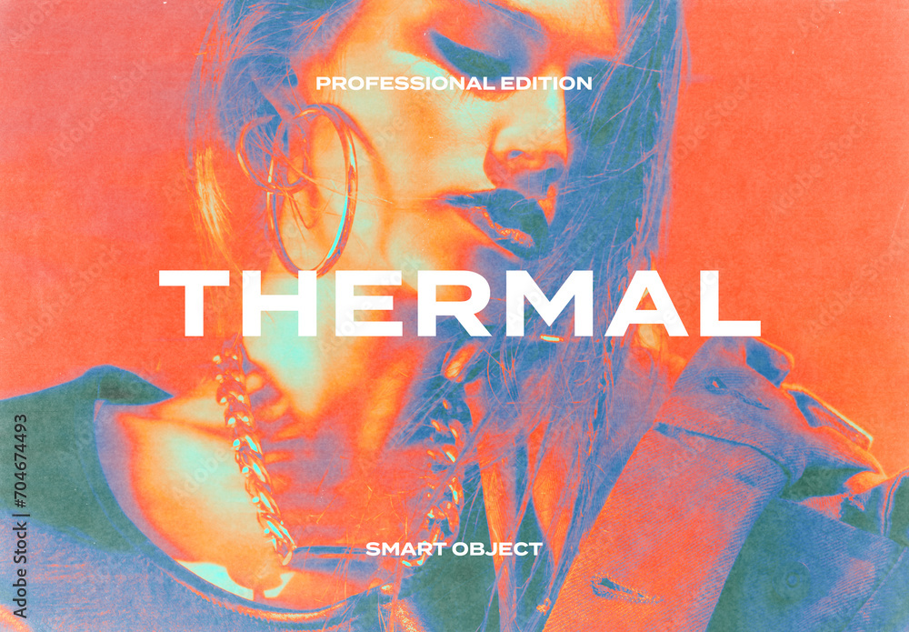 Thermal Photo Effect Paper Texture Template Mockup Overlay Style Stock ...