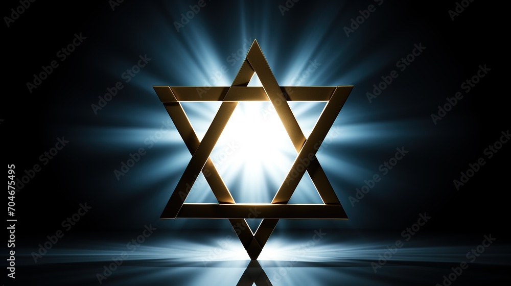 Star of David, ancient symbol, emblem in the shape of a six-pointed ...