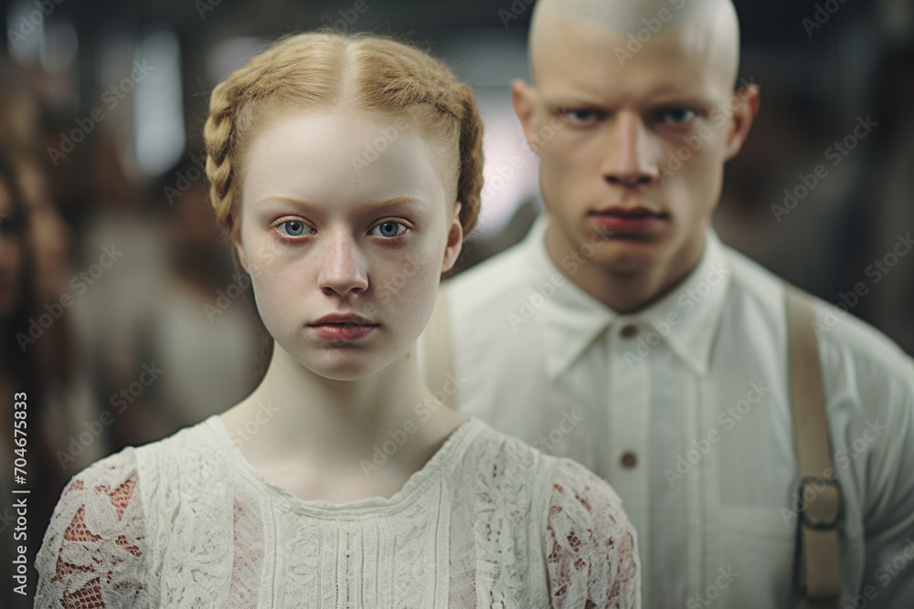 albino people human woman men girl boy Congenital disease, absence of ...