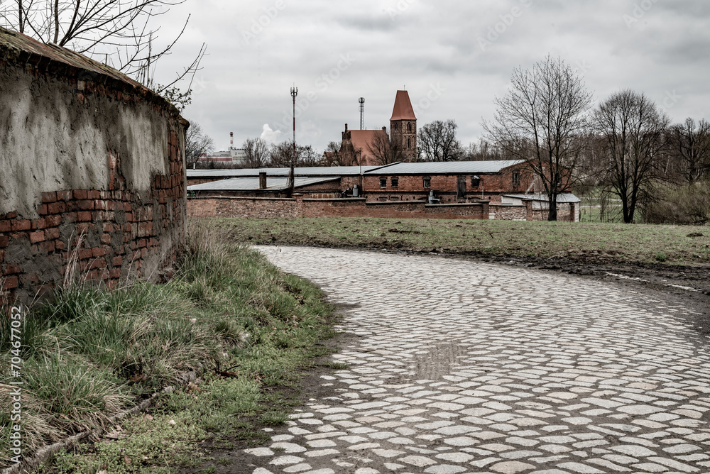 Abandoned depopulated town and houses in Poland in the village of ...
