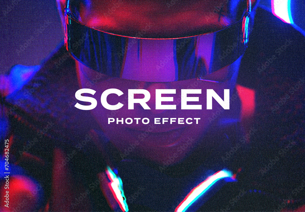 Glitch Screen Display TV CRT VHS Photo Effect Paper Texture Template ...