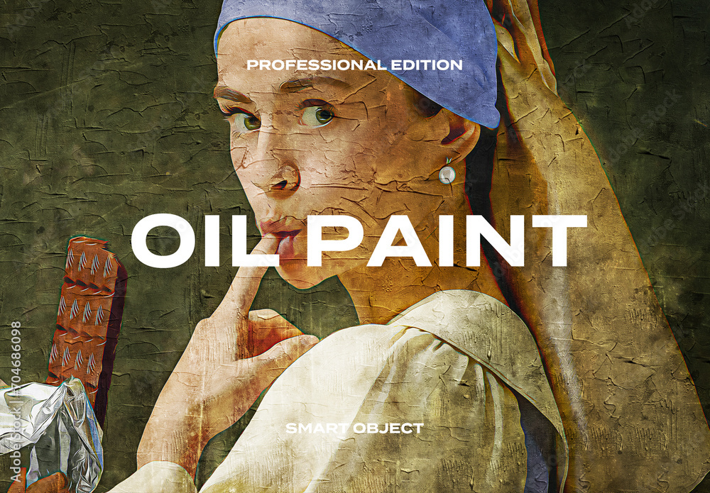 Oil Paint Painting Drawing Art Draw Photo Effect Paper Texture Template ...