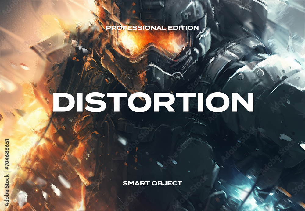 Distortion Grunge Photo Effect Paper Texture Template Mockup Overlay ...