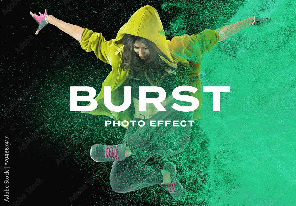 Burst Motion Photo Effect Paper Texture Template Mockup Overlay Style Stock Template Adobe Stock