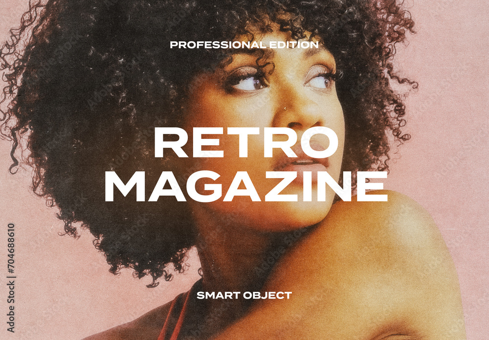 Retro Magazine Risograph Halftone Photo Effect Paper Texture Template ...