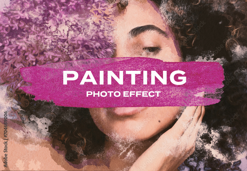 Painting Drawing Oil Paint Art Photo Effect Paper Texture Template ...
