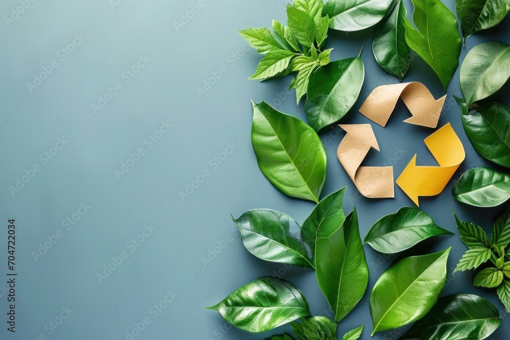 Recycling and eco-friendly practices, background, muted colors ...