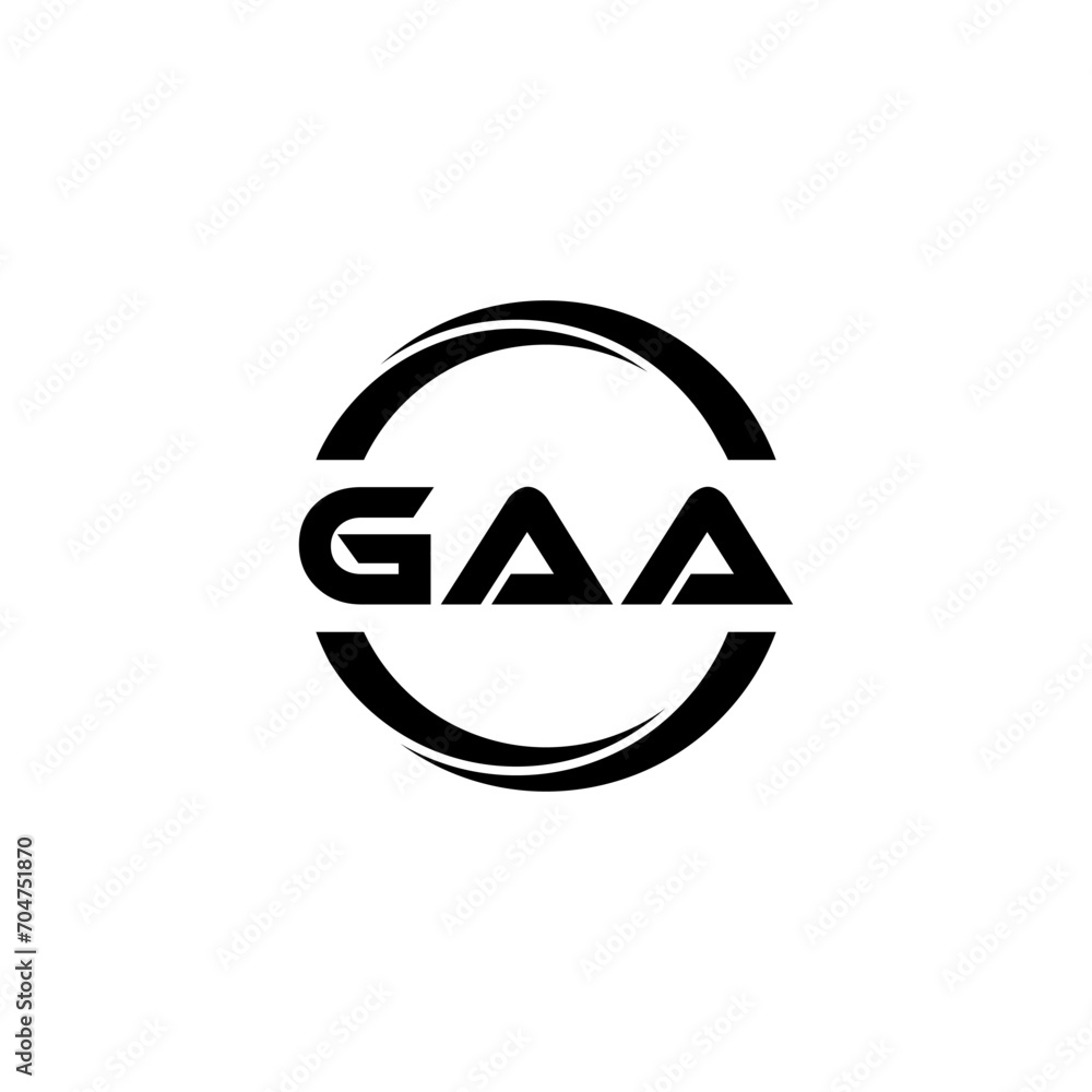 Vecteur Stock GAA letter logo design with white background in ...