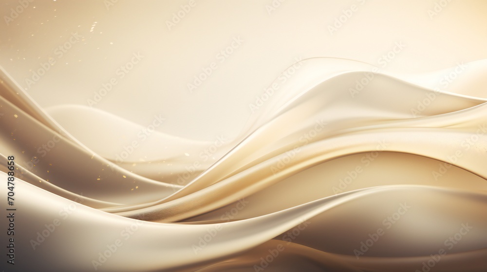 Luxury cream color background with golden line elements and curve light ...