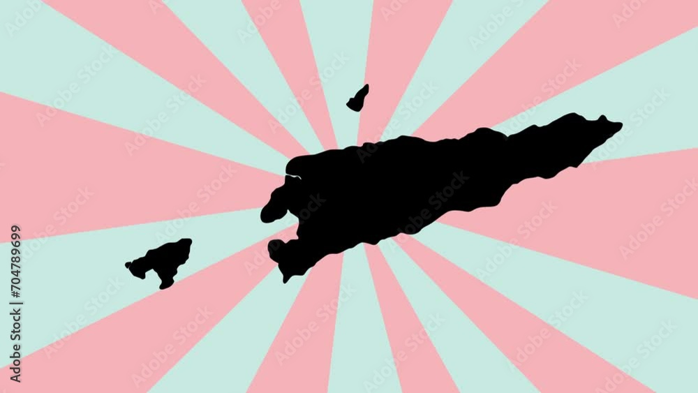Animated map icon for the country of Timor Leste with a rotating ...