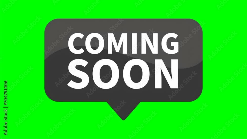 Coming Soon Motion Video In Grey Rectangle Shape On Green Screen ...