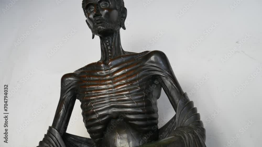 Buddha Skinny from Fasting at Marble Temple. Marble temple is one of ...