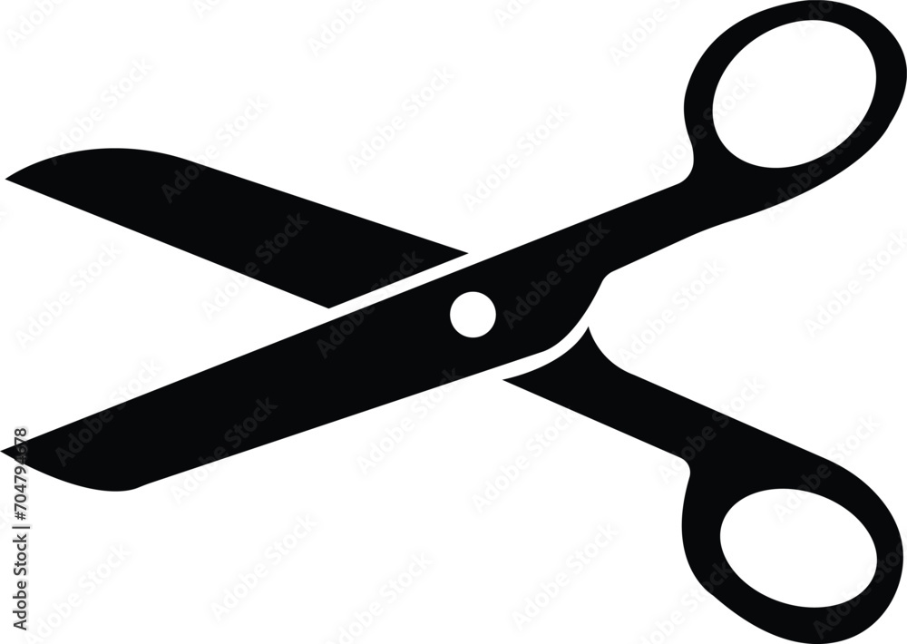 Scissor vector Flat Icon Design, cutting sign . black vectors, Scissors ...