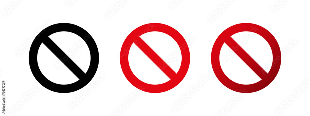 Ban sign isolated. vector banned symbol. Stock Vector | Adobe Stock