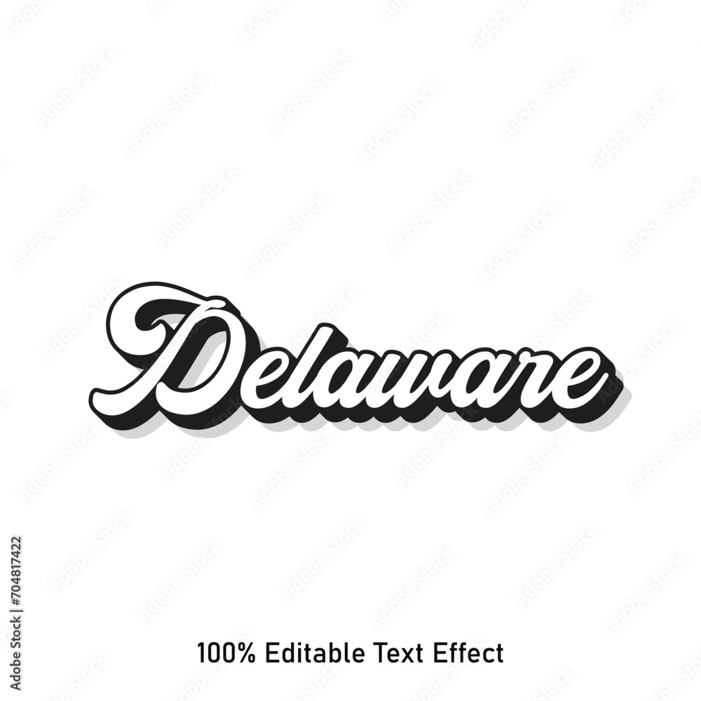 Delaware text effect vector. Editable college t-shirt design printable ...