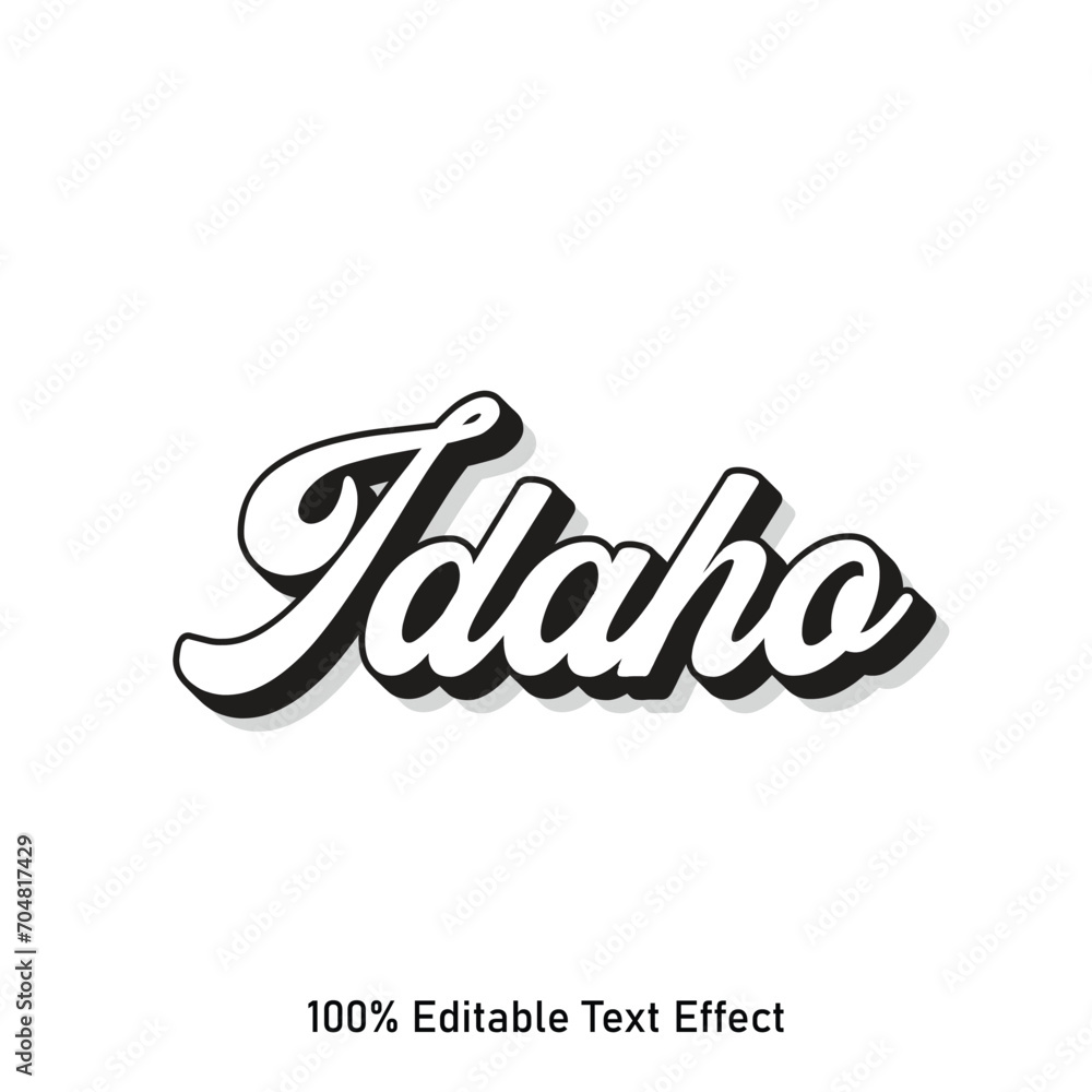 Idaho text effect vector. Editable college t-shirt design printable ...