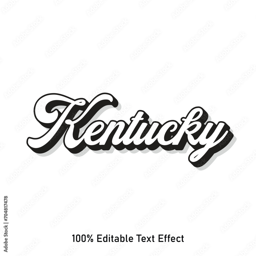 Kentucky text effect vector. Editable college t-shirt design printable ...