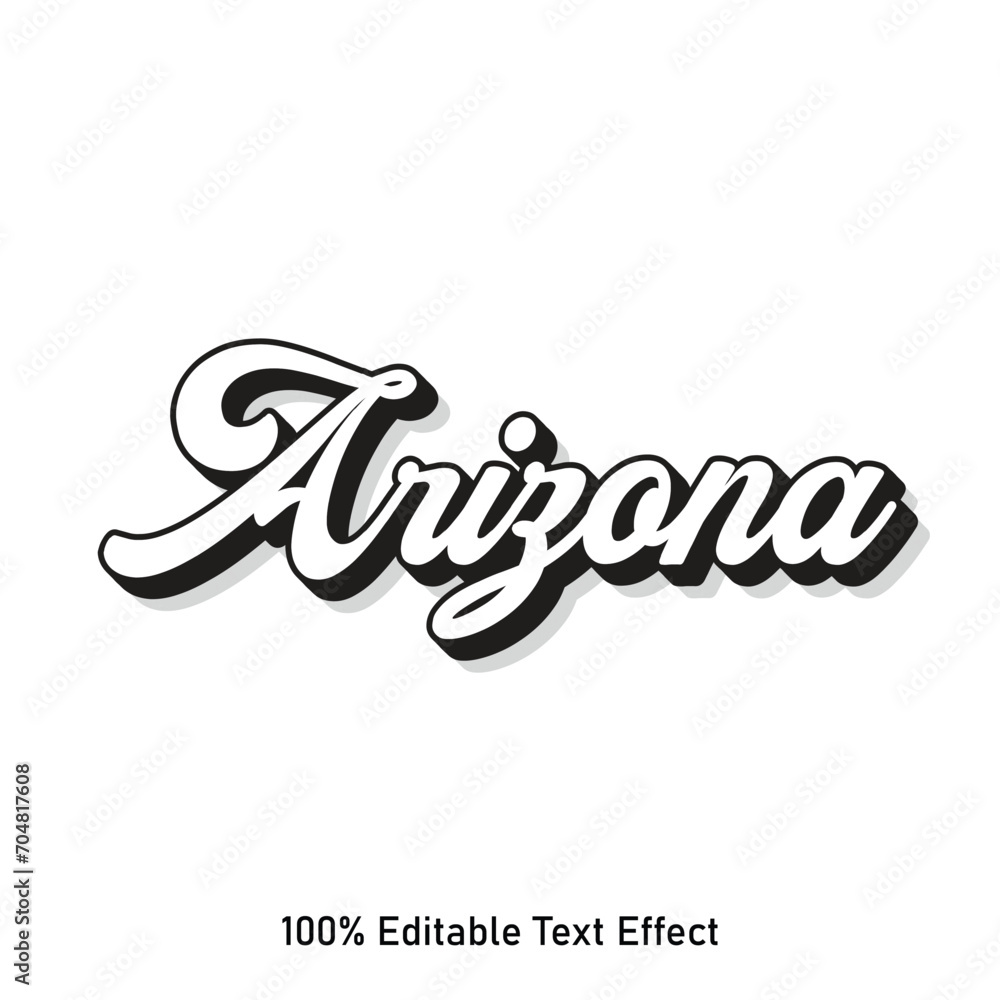 Arizona text effect vector. Editable college t-shirt design printable ...