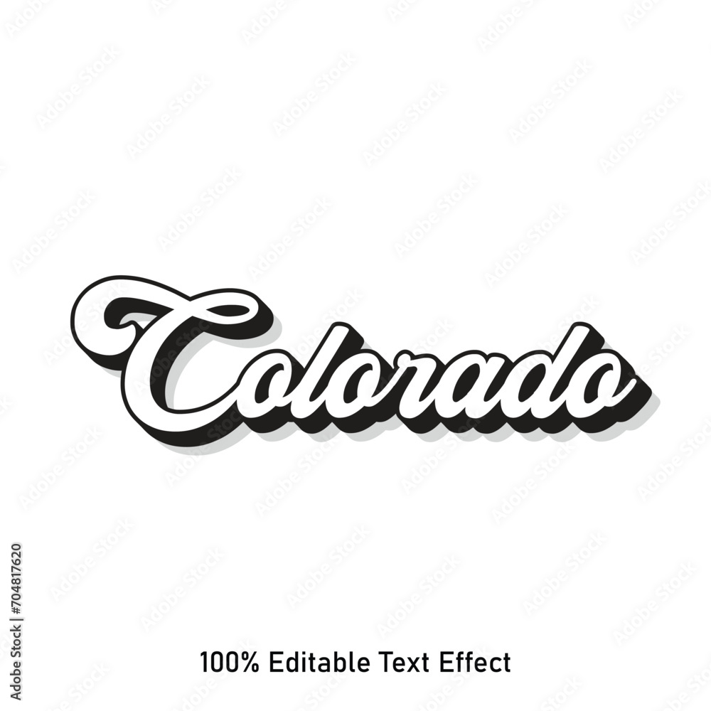 Colorado text effect vector. Editable college t-shirt design printable ...