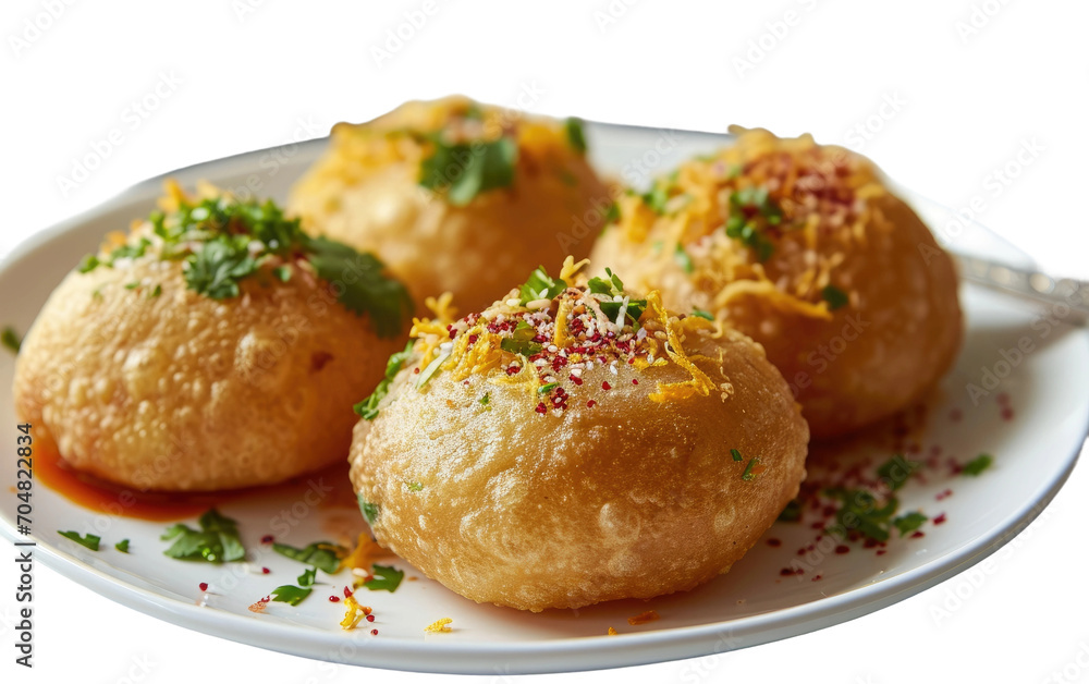 Tikki Puri Showcase on White on a transparent background Stock-Foto ...