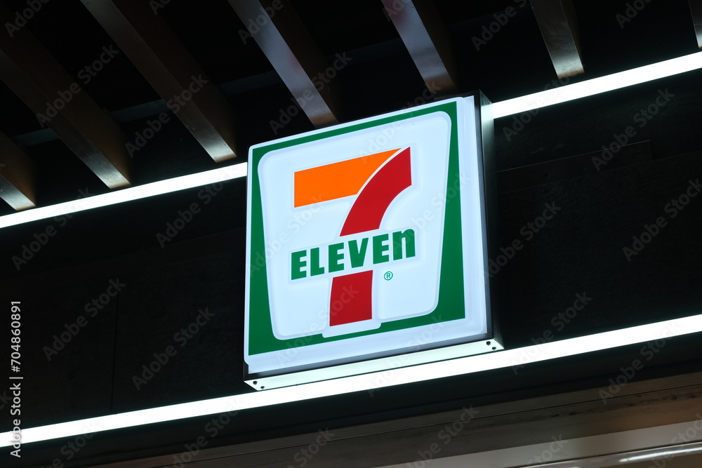 Shanghai,China-May 12th 2023: 7-Eleven convenience store brand logo ...