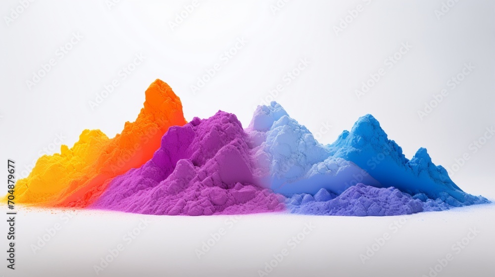 a heap of neon-colored sands, their bold and vibrant hues forming a ...