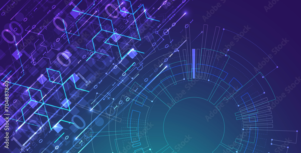 Handmade abstract technology concept. Circuit board, high computer ...
