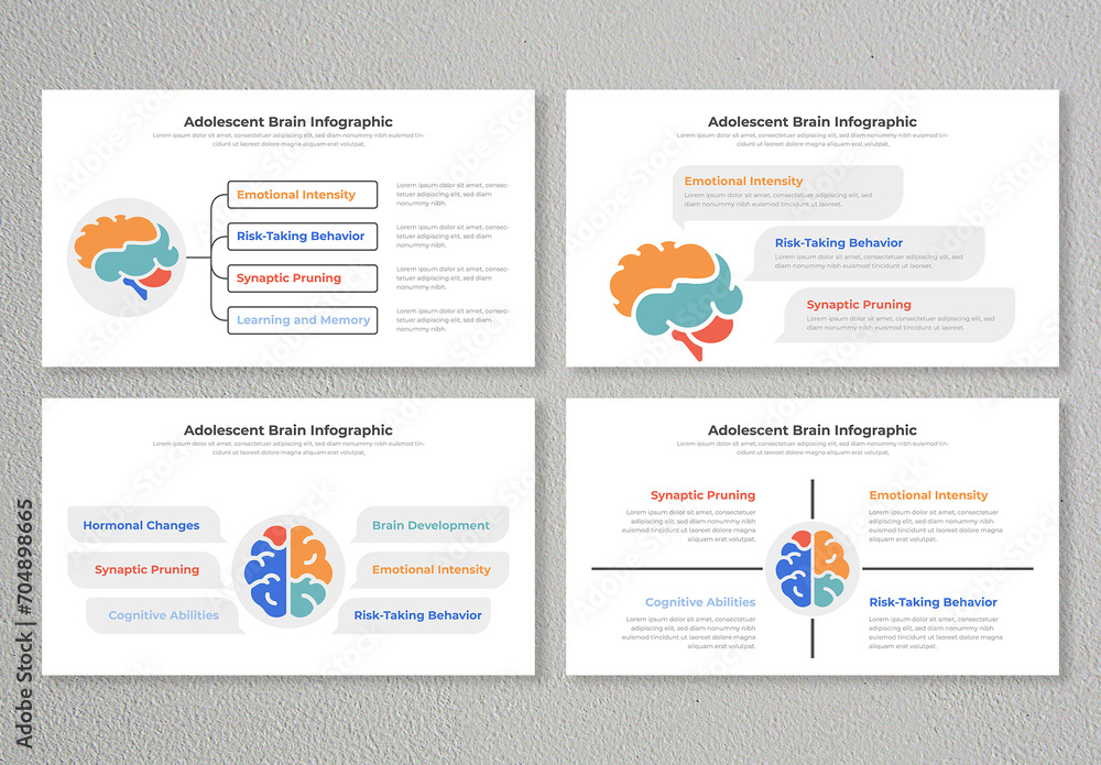Adolescent Brain Infographic Stock Template | Adobe Stock