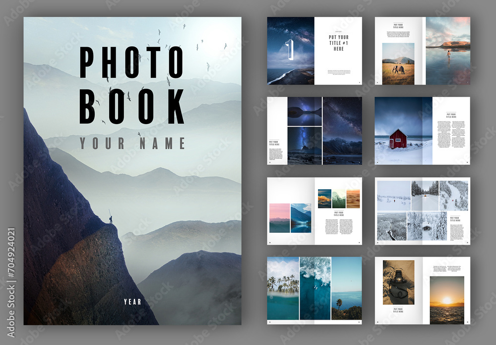 Photography Book Layout Stock Template | Adobe Stock