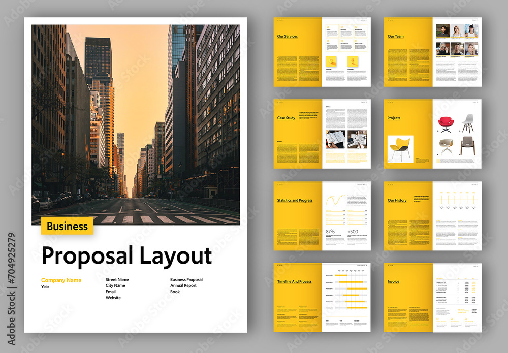 Print Proposal Layout Stock Template | Adobe Stock