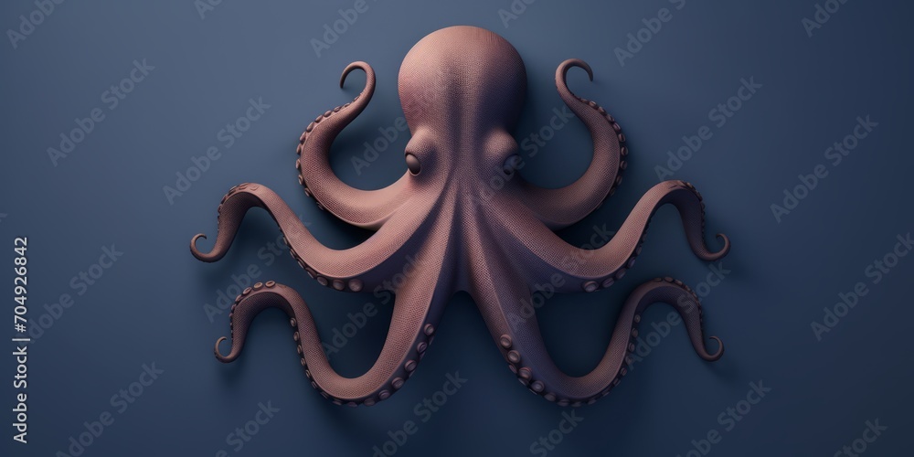 An octopus, possibly anthropomorphic, is seen sitting on a wall, its ...