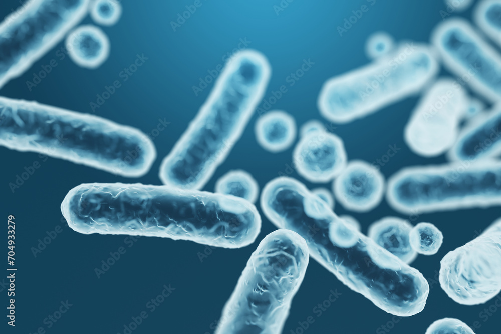 Enterobacteriaceae, gram-negative rod-shaped bacteria, part of ...