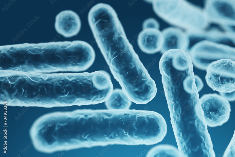 Enterobacteriaceae, gram-negative rod-shaped bacteria, part of ...