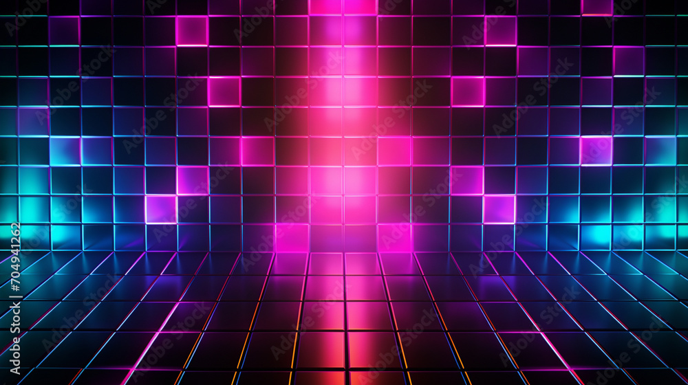 Retro 80s Neon Grid A retro 80s style neon grid background, perfect for ...