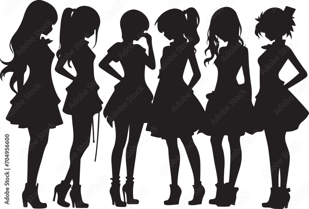 cute anime girl outline drawing illustration Stock Vector | Adobe Stock